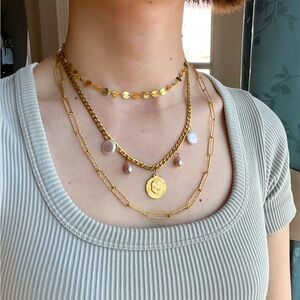 Jewelry | Stunning Three Layers Gold Chain Necklace Sets | Poshmark